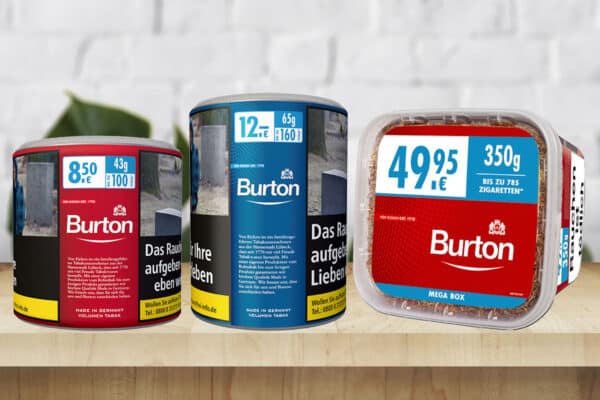 Burton Tabak | Alle Sorten & Größen | Volumentabak | Red & Blue | kaufen