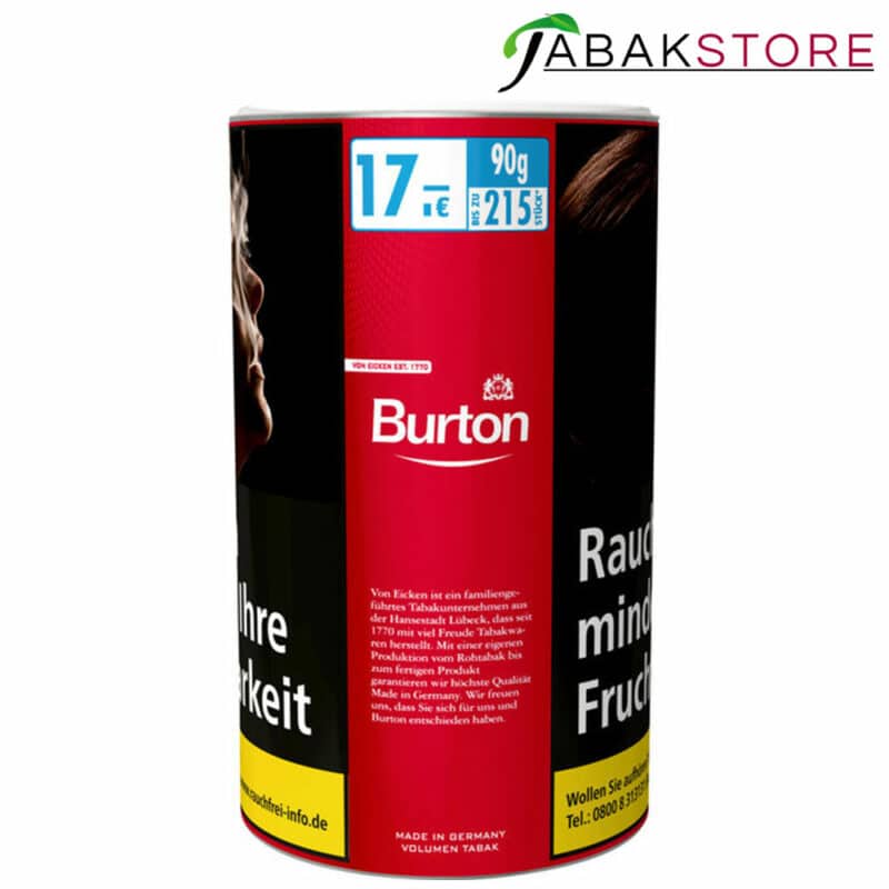 Burton Tabak | Alle Sorten & Größen | Volumentabak | Red & Blue | kaufen