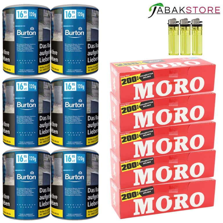 Burton Tabak | Alle Sorten & Größen | Volumentabak | Red & Blue | kaufen