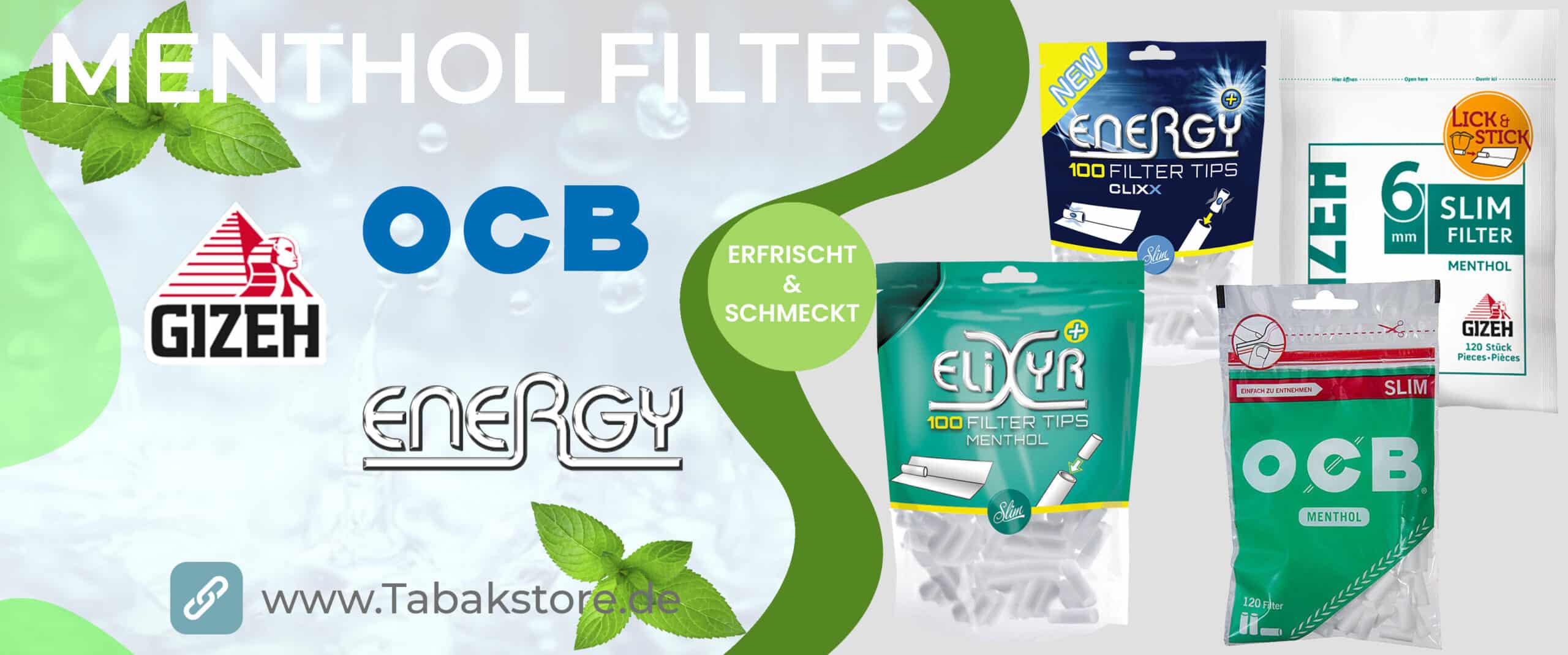 Menthol Filter | Viele Marken | Großes Sortiment |Online kaufen|Tabakstore