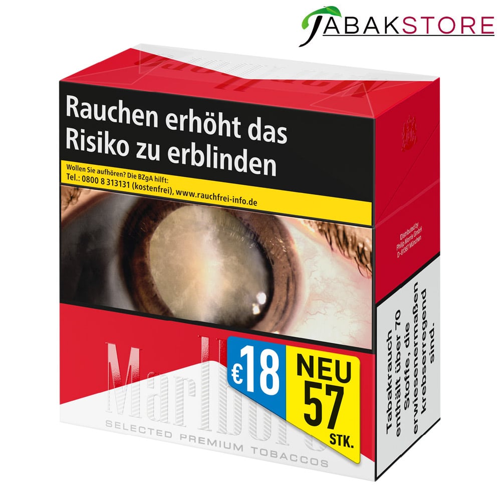 Marlboro Red Zu 18 00 Euro 57 Zigaretten Online Kaufen Im Tabakstore
