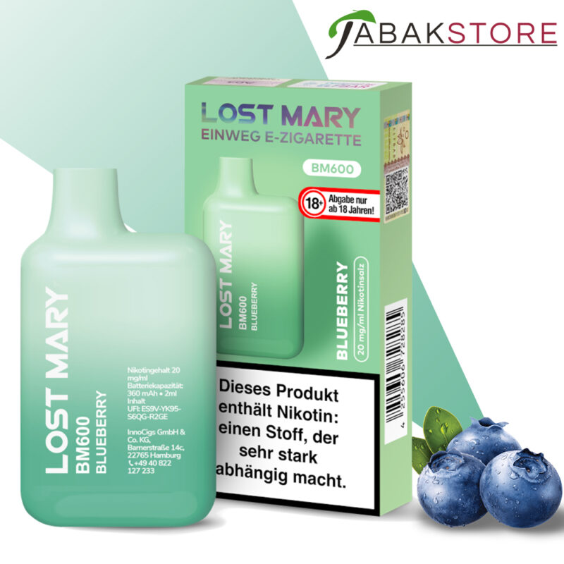 Elfbar Lost Mary BM600 | Einweg E-Zigarette Blueberry 20mg
