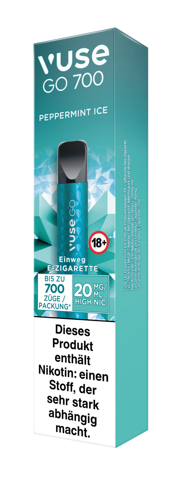 Vuse GO 700 – Peppermint Ice – 20mg/ml - Online kaufen im Shop