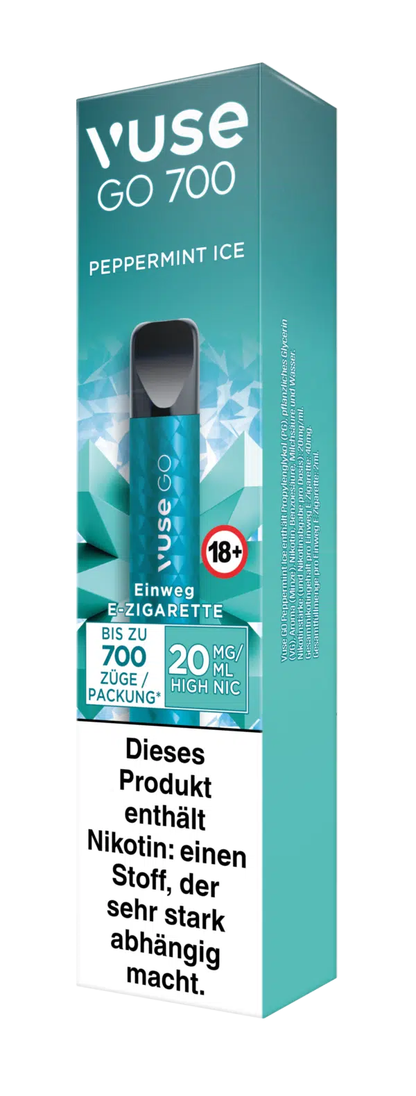 Vuse GO 700 – Peppermint Ice – 20mg/ml - Online kaufen im Shop