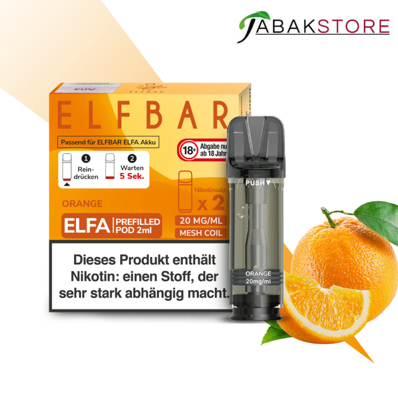 ELFA | Orange | Liquid Pod | 20mg | 2er Pack | günstig kaufen