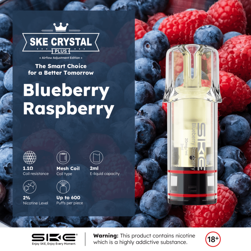 SKE Crystal | Blueberry Raspberry | Liquid Pod | 20mg | 2er Pack