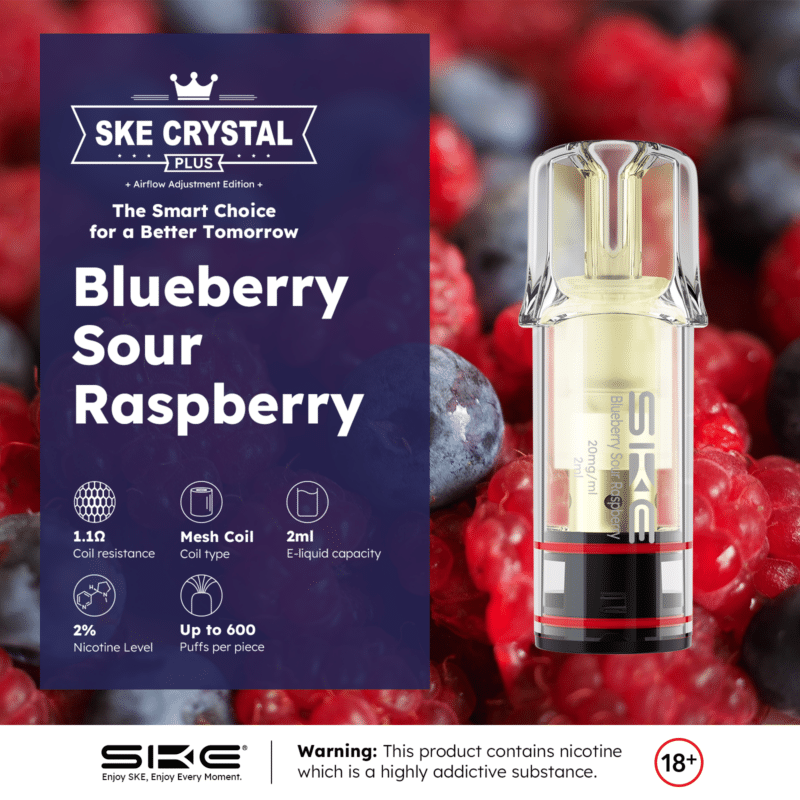 SKE Crystal | Blueberry Sour Raspberry | Liquid Pod | 20mg | 2er Pack