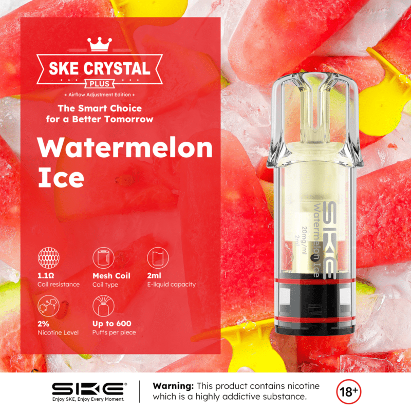 SKE Crystal | Watermelon Ice | Liquid Pod | 20mg | 2er Pack