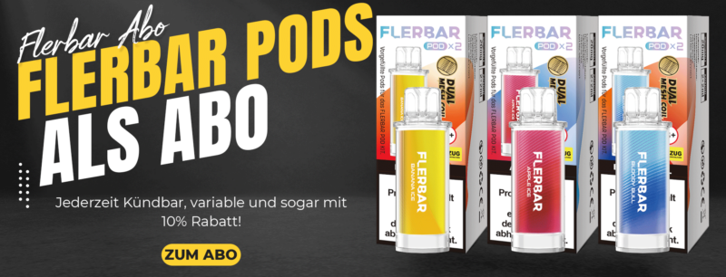 Prefilled Flerbar Pods für E-Vape-System nur 6,90 Euro