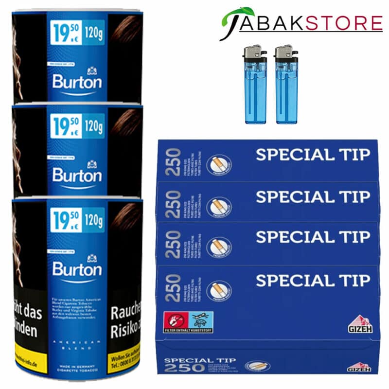 Burton Tabak | Alle Sorten & Größen | Volumentabak | Red & Blue | kaufen