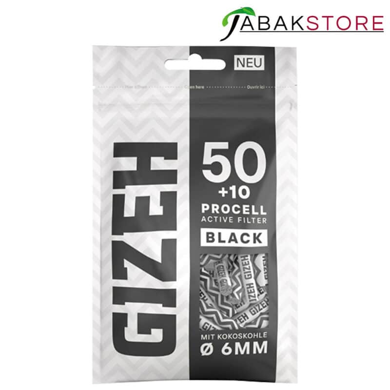 Gizeh Procell Active Filter | Black - NUR 7,50€ mit 60stk.